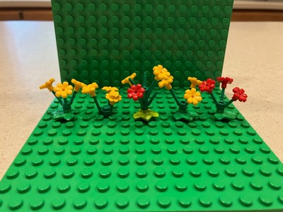 LEGO Grass Pieces with Flowers and Lily pad (MULTIPLE SIZES AND COLORS ...
