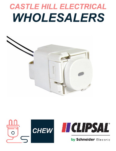 Clipsal 30PBL Push Button Switch Mech Impress Series, With Blue LED ...