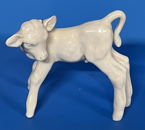 Vintage Meissen White Porcelain Baby Cow Calf Figurine Marked | eBay
