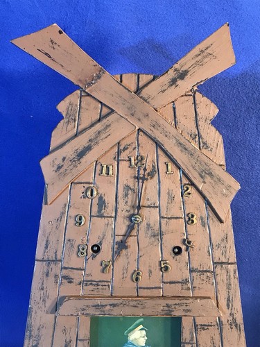 Vintage Antique Gilbert Windmill Mission Strikes Clock.golden Oak Case ...