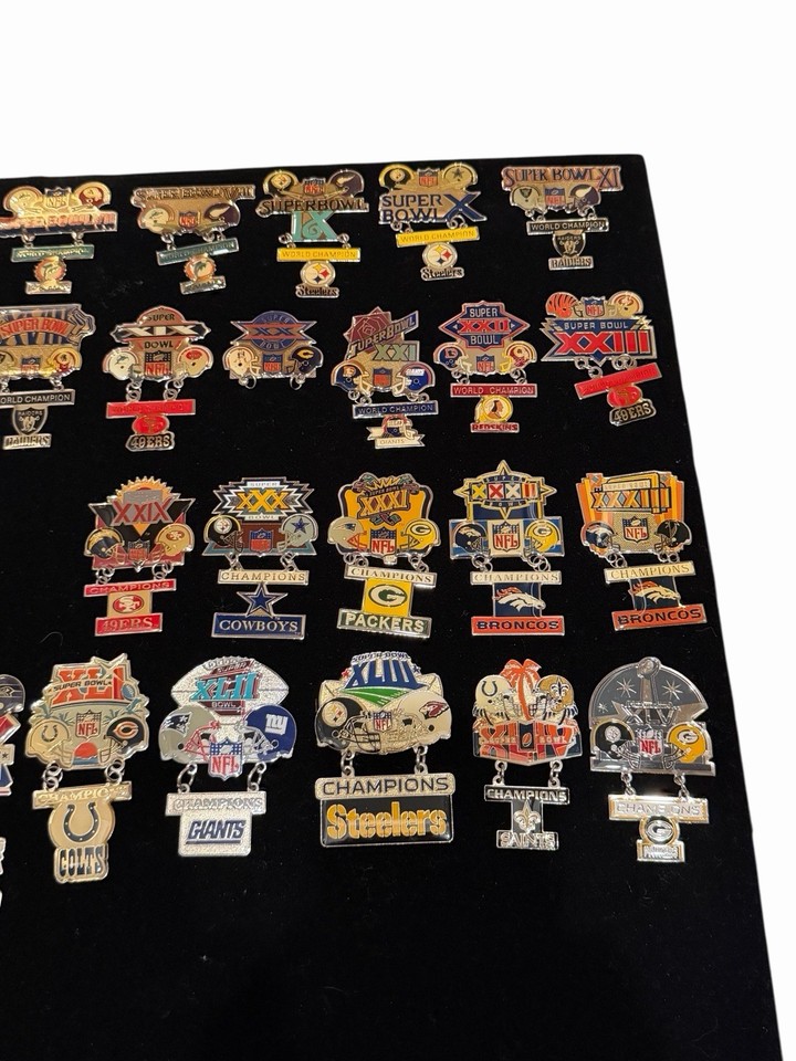 Willabee & Ward NFL Official Super Bowl Pin Collectors Set (48 Pins ...