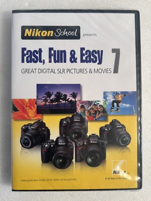 Nikon School Fast, Fun & Easy 7 DVD D3000 D3100 D5000 D5100 D7000 New ...