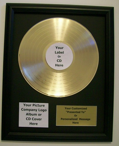 Pesonalized Gold LP Album Record Music Award+ Custom Plaque CD Display ...
