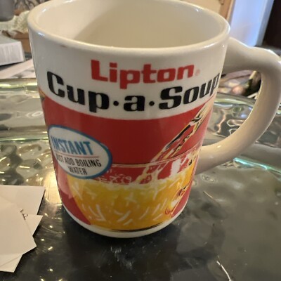 Lipton Instant Cup-a-Soup Mug Vintage Coffee Mug Tea Cup Advertising | eBay