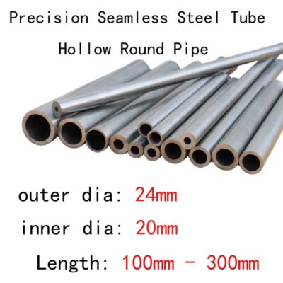 OD 24mm ID 20mm Precision Seamless Steel Tube Hollow Round Pipe 100mm ...