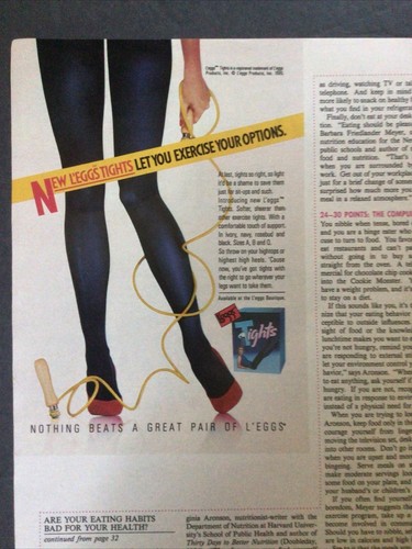 Leggs Tights Ad Vintage Original Magazine Clipping | eBay