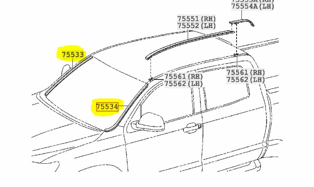 Toyota Genuine Side Molding Set LH RH 75533-0C040 Tundra 2007–2014 OEM ...