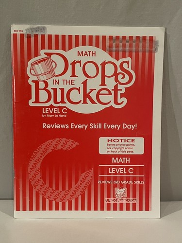 Drops In The Bucket Math Level C 3rd Grade Skills : Mary Jo Hand ...