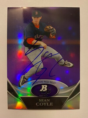 Sean Coyle Signed Bowman #BPP75 2011 Card Boston Red Sox Auto MLB RAD ...