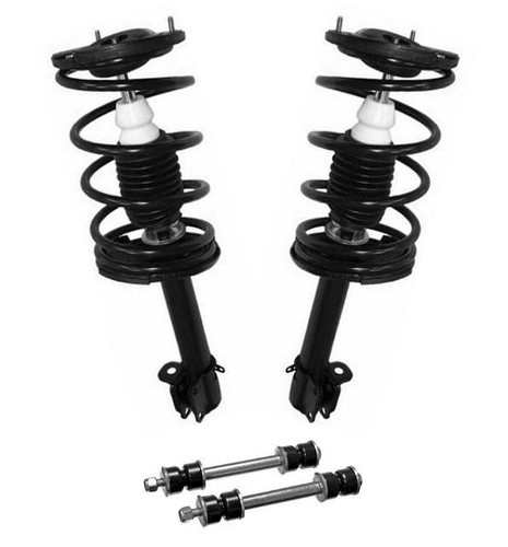 Two Rear Strut & Coil Spring Assembly + Sway Bar Stabilizer Links W ...