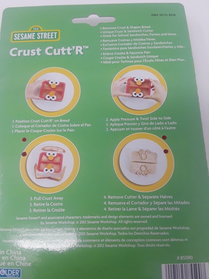 Sesame Street Lunch Bag & Sandwich Crust Cutter ELMO Brand New Back To ...