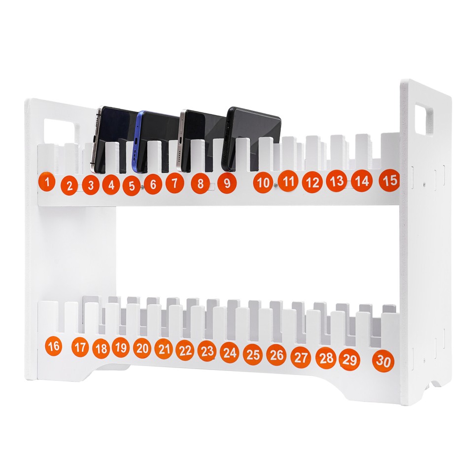 30 Slots Cell Phone Storage Cabinet Desktop/Wall-Mounted for School ...