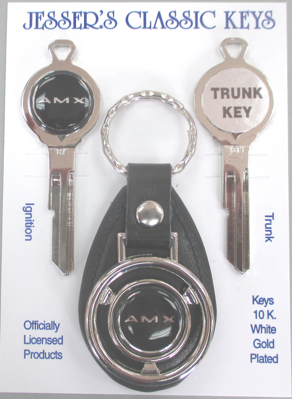 AMC Javelin AMX American Motors Classic White Gold Key Set 1968 1969 ...