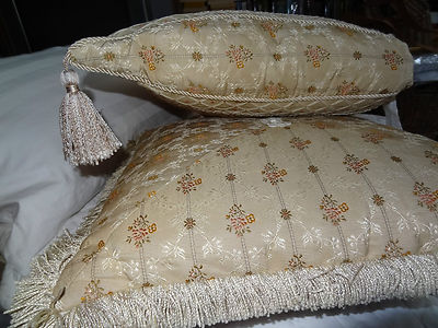 Two Ethan Allen Kensington Pillows Miter Pagoda Couch Sofa Chair ...