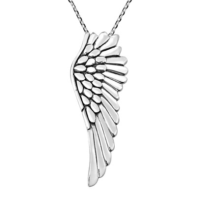 Divine Angel Wing Hidden Bail Sterling Silver Pendant Necklace | eBay
