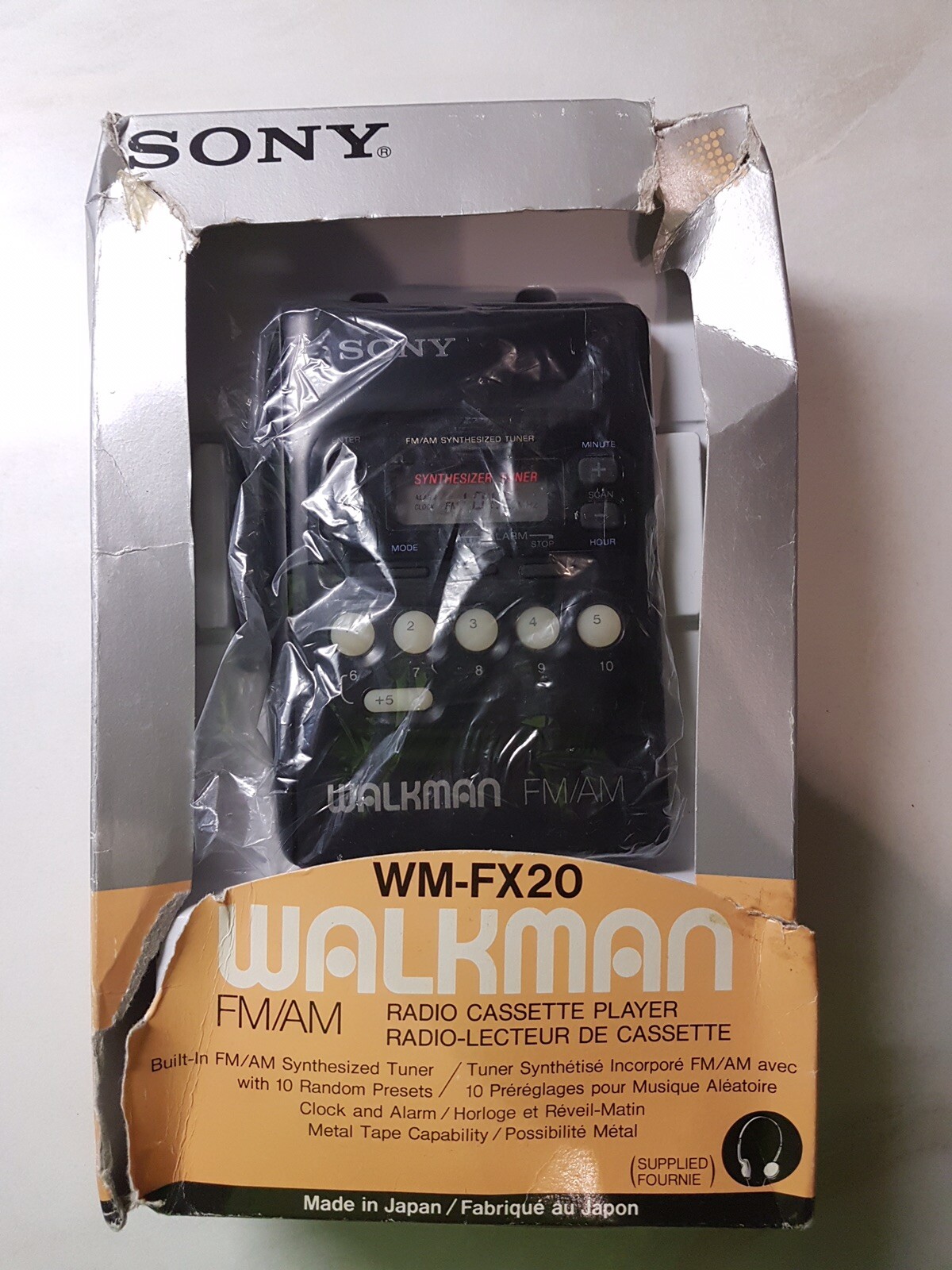 1991 SONY WALKMAN WM-FX20 (N.O.S.)TAPE NOT WORKING +AIWA HP-M16 NEW ...