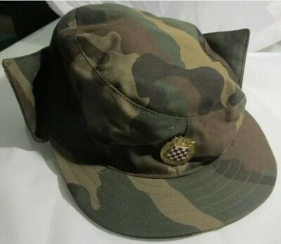 Croatian army soldie peaked cap with badge - military hat, CRO ARMY war ...