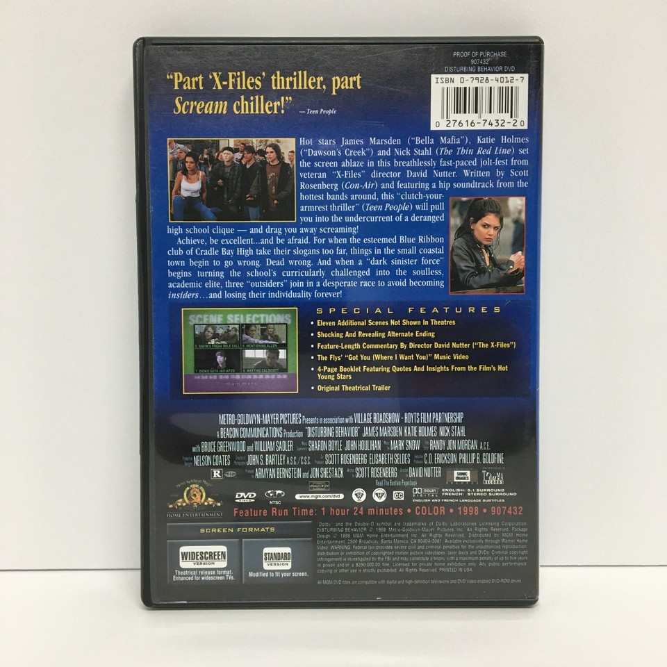 Disturbing Behavior (DVD, Widescreen & Full Screen) James Marsden ...