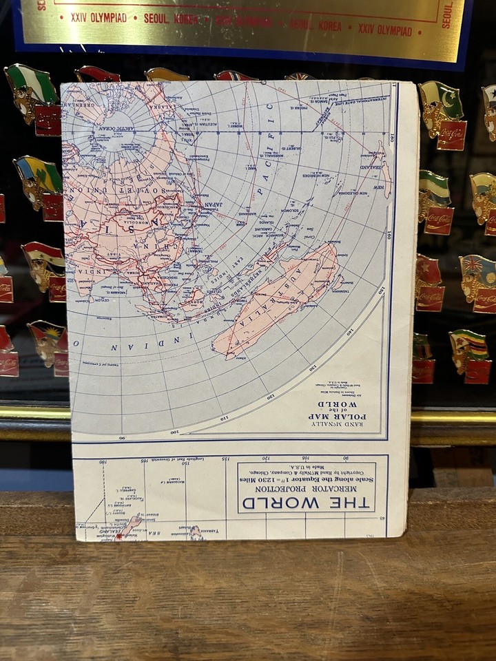1943 Richfield Road Map: World Wide News Map & Polar Projection WW2 ...