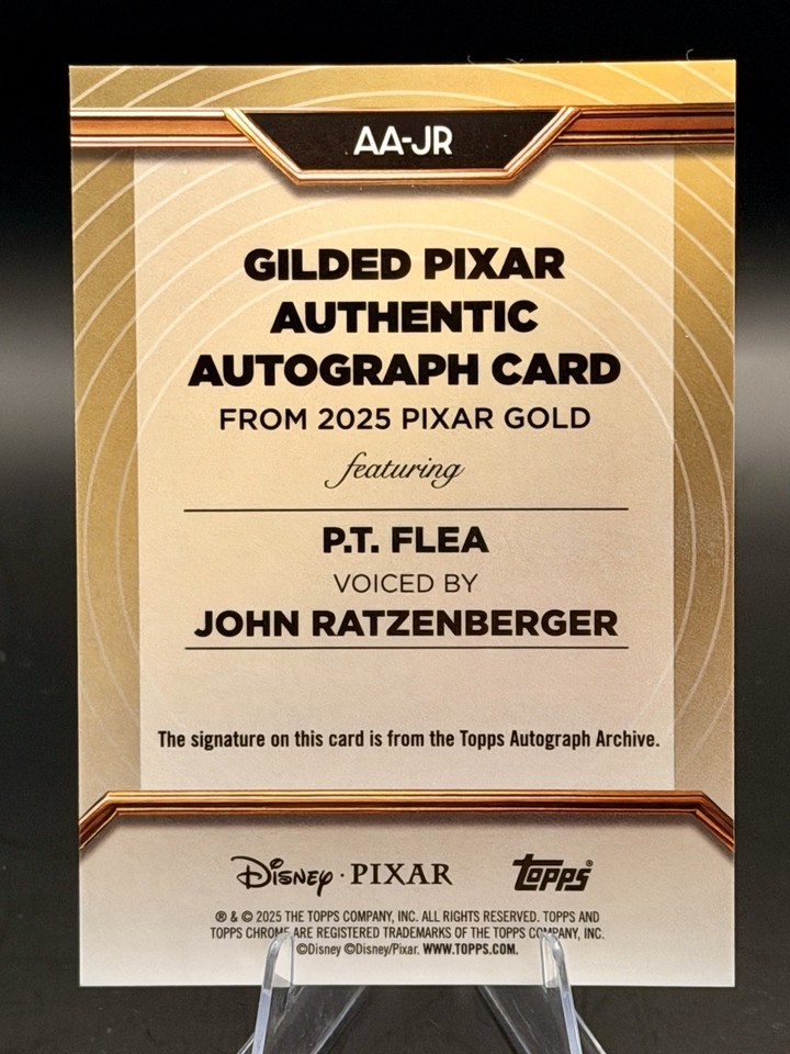 P.T. FLEA 2025 Topps Pixar Gold Gilded Pixar Gold Wave Etch Auto #'d 21/75!!! | eBay