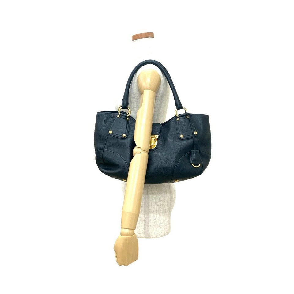 Prada Triangle Logo Gold Hardware Leather Genuine | eBay