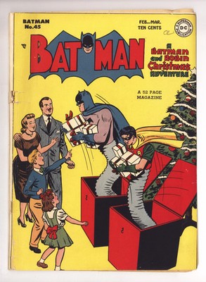 Batman Vol 1 45 GD/VG (3.0) Apparent, Cover Detached DC (1948) Christm ...