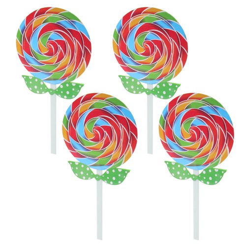 4 Pcs Giant Candy Ornaments Stage Props Fake Lollipops Toys Simulation ...