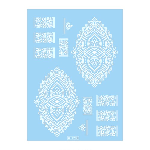 White Lace Sticker Transfer Sticker Waterproof Body Art E8H2 | eBay ...