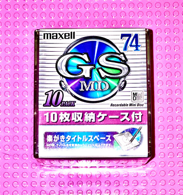 MD MAXELL MD GS 74 10 PACK BLANK MINI DISCS (10) (SEALED) | eBay