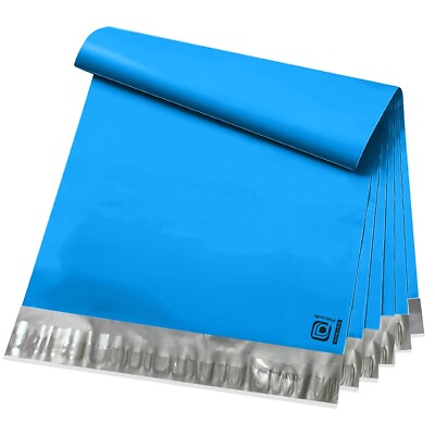 500 14.5x19 Poly Mailers Envelopes Self Sealing Shipping Mailers Blue ...