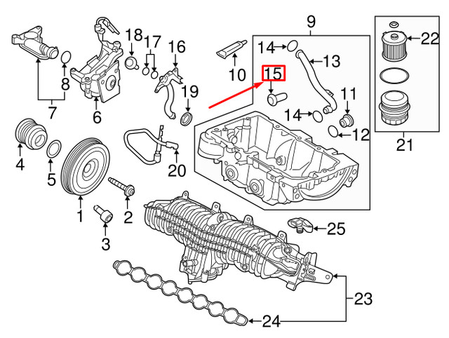 OEM Volvo V90 Mk2 Engine Oil Cooler Line Tube 31258024 Genuine for sale ...