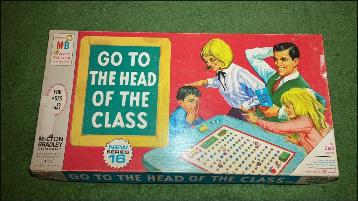 Vintage 1967 Go To The Head of the Class Board Game Milton Bradley ...