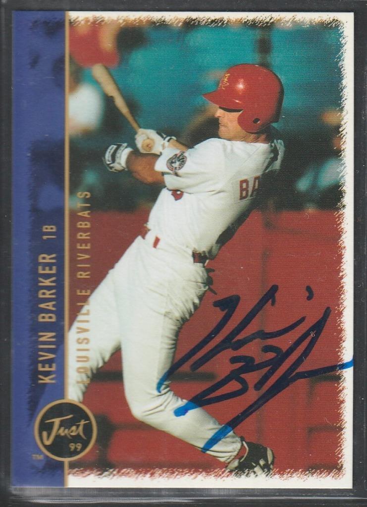 030, Original Autograph, Kevin Barker; Riverbats, 1999 Just Memorabilia ...