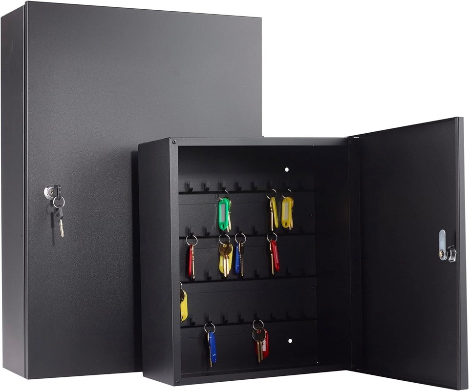 Key Cabinet Wall Mounted Key Storage up to 40 Keys Easy to Use Key Lock ...