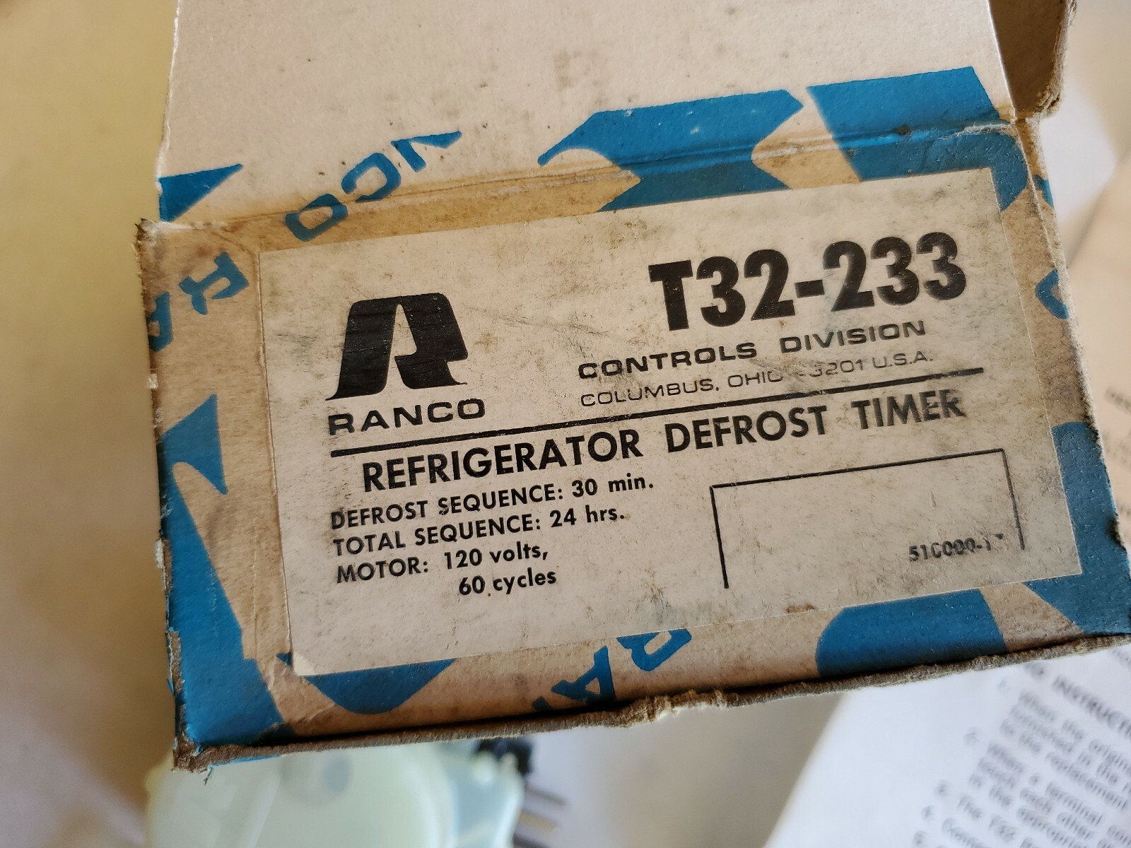 RANCO T32-233 Defrost Timer New Old Stock | eBay