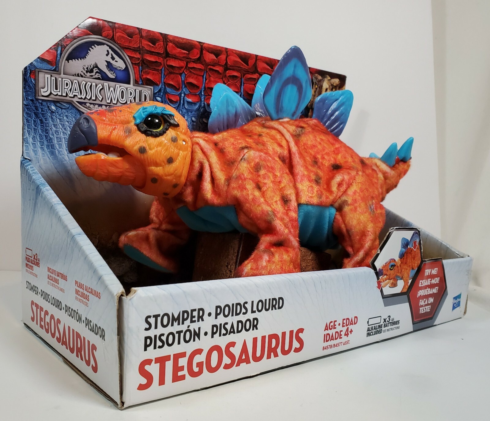 JURASSIC WORLD STEGOSAURUS STOMPER DINOSAUR MOTIONS & SOUNDS MISP ...