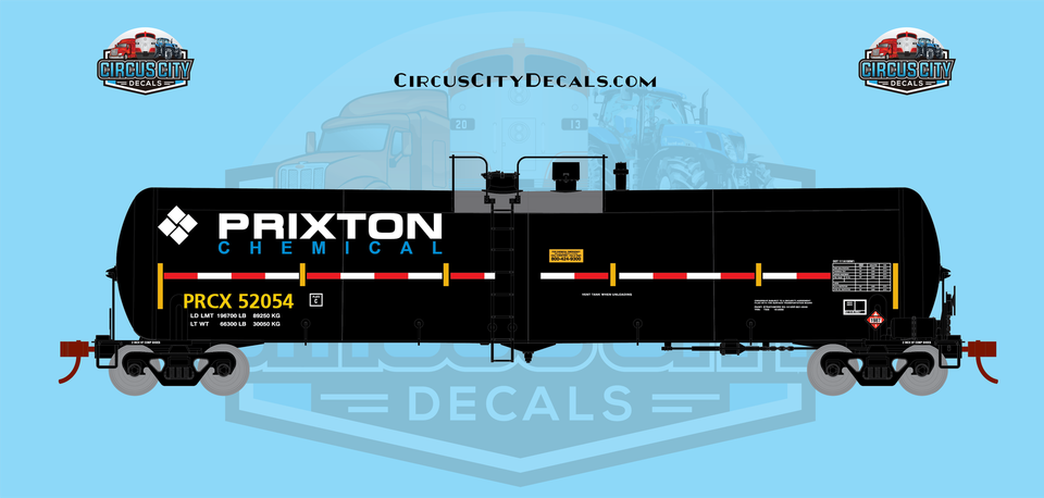 AWVR Unstoppable Movie Prixton Chemical Tank Car G 1:29 Scale Decal Set ...
