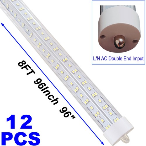 T8 8FT 144W LED Tube Light FA8 Single Pin LED Shop Light Bulb 18000LM ...