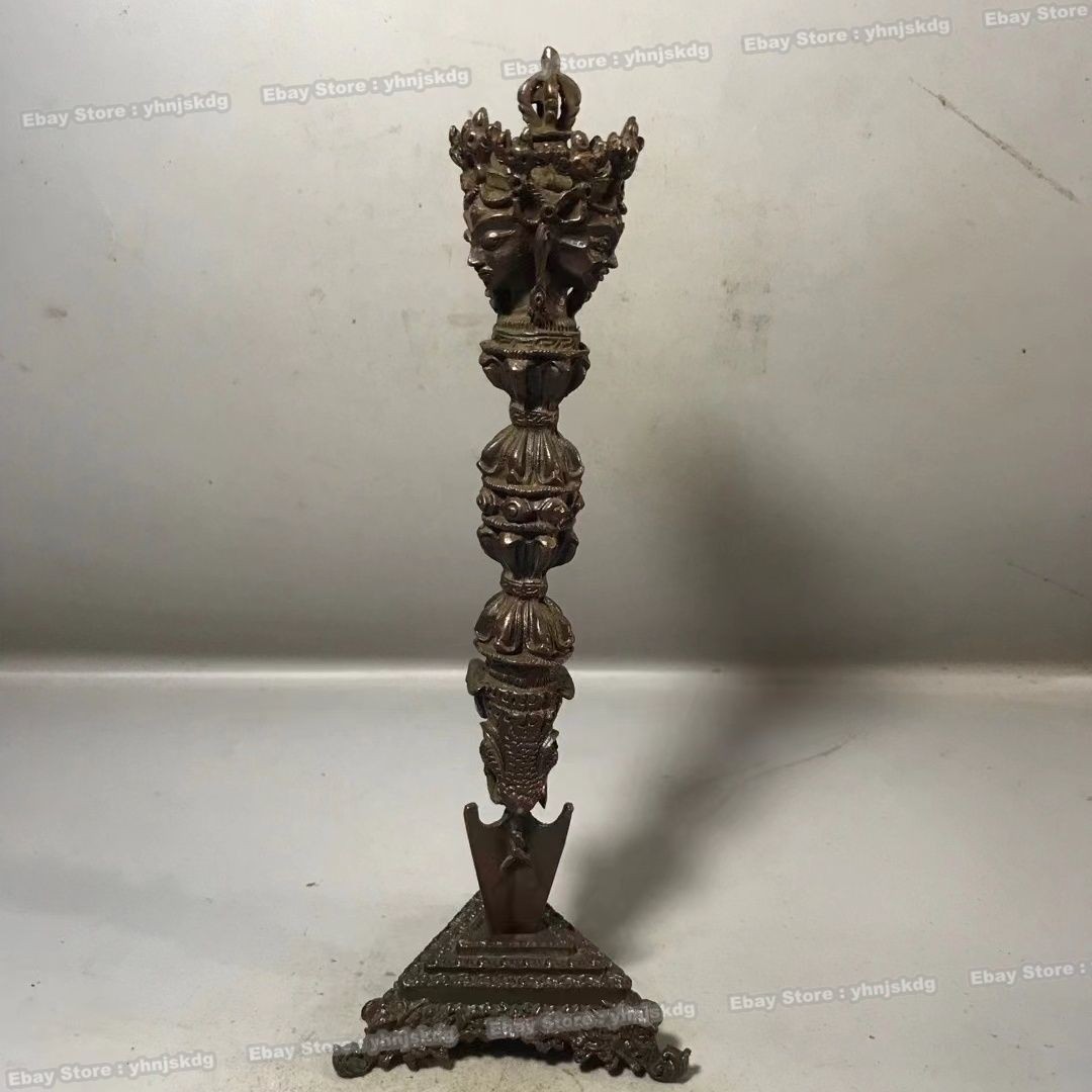 Tibetan Buddhist Horsehead Stand - Vajra Scepter Base Ritual Relic 8.27 ...