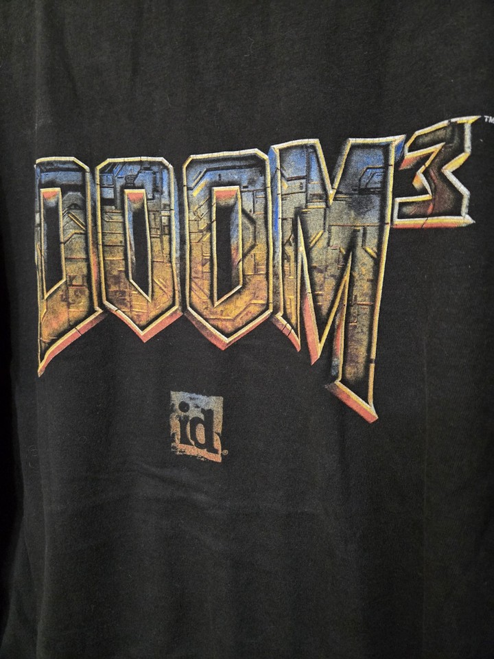 Vintage QuakeCon Nvidia 2003 Doom 3 Video Game Promo Tee Shirt XL RARE ...