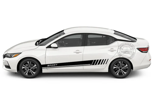 2 PCS Racing Sport Car Door Side Skirt Sticker For Nissan Sentra ...