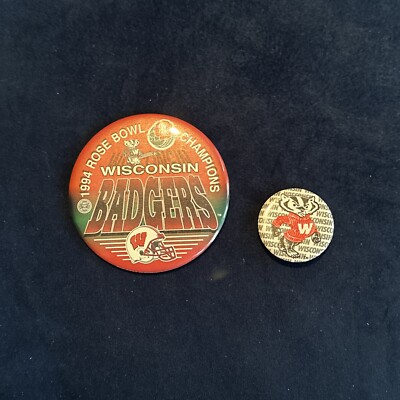 WISCONSIN BADGER 1994 ROSE BOWL CHAMPION PIN PLUS BONUS BADGER PIN | eBay