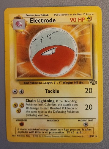 Electrode - 18/64 - Pokemon Jungle Unlimited Rare Card WOTC NM | eBay