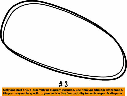 BMW M3 CRT E82 E88 E90 E91 MIRROR GLASS HEATED CONVEX RH 51167252896 NO ...