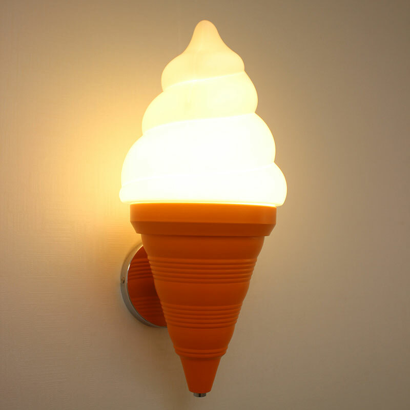 Ice Cream Wall Lamp Modern Bedroom Led Wall Sconce Bedside Wall Light ...