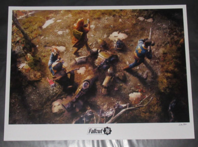 Fallout 76 Power Armor T-51 Relic Lithograph Art Print Limited Edition ...
