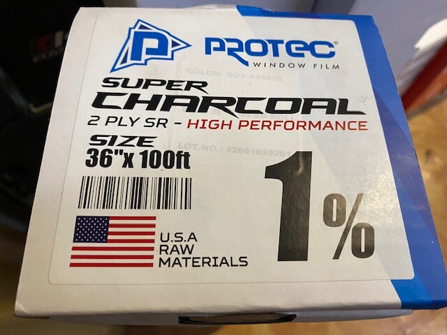 Protec 36x100FT 1% Window Tint Film Roll High Performance | Aftermarket Branded | 36x100FT ...