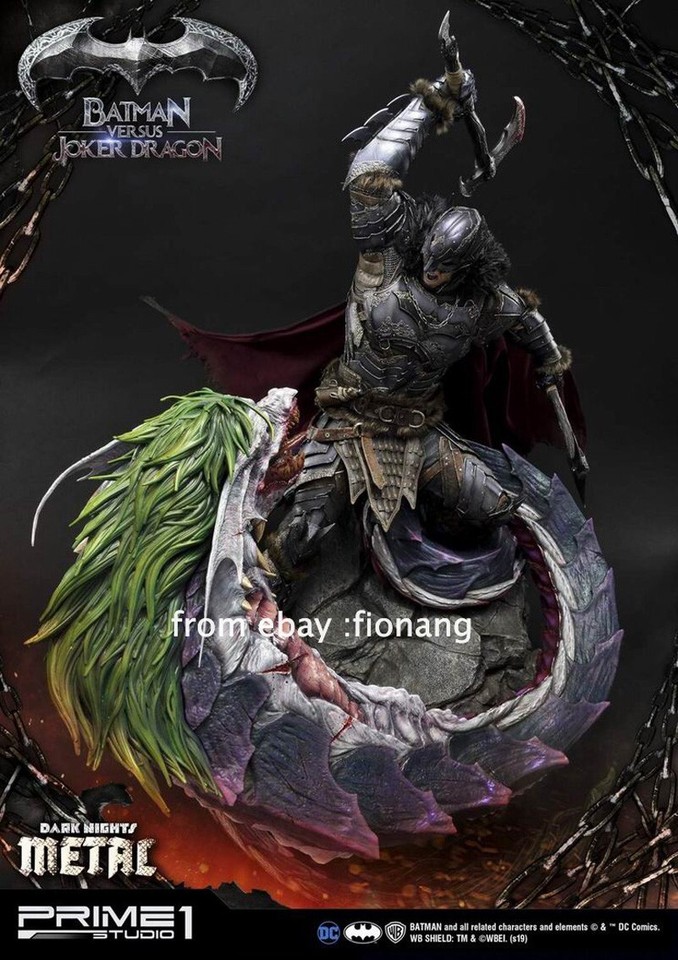 Prime 1 Studio 34 inch Dark Night Batman vs. Clown Dragon Statue MMDCMT ...