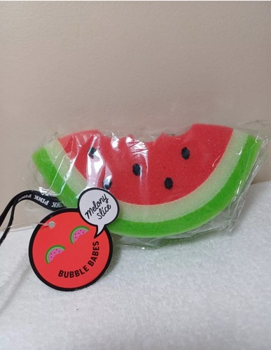 NEW VICTORIA'S SECRET BATH PINK GREEN RED WATERMELON SPONGE SOFT FABRIC ...
