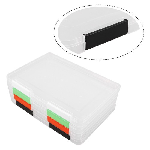 4 Pcs A5 Paper Storage Box Work Plastic File Organizer Office Card ...